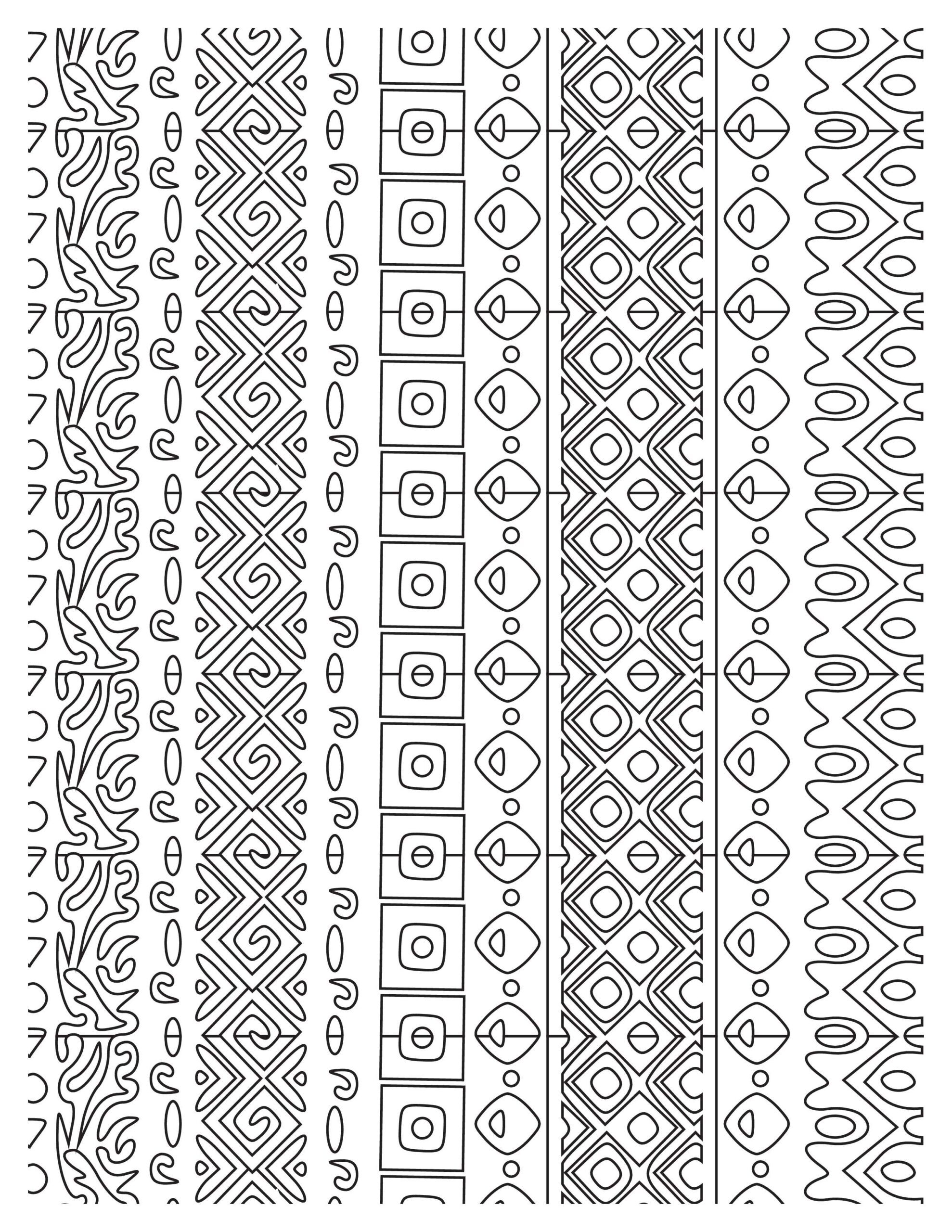 African Design Coloring Pages | Cultural Patterns to Color