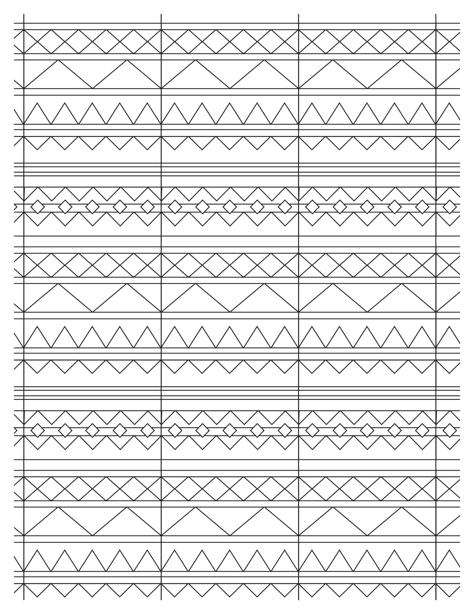 African Design Coloring Pages | Cultural Patterns to Color