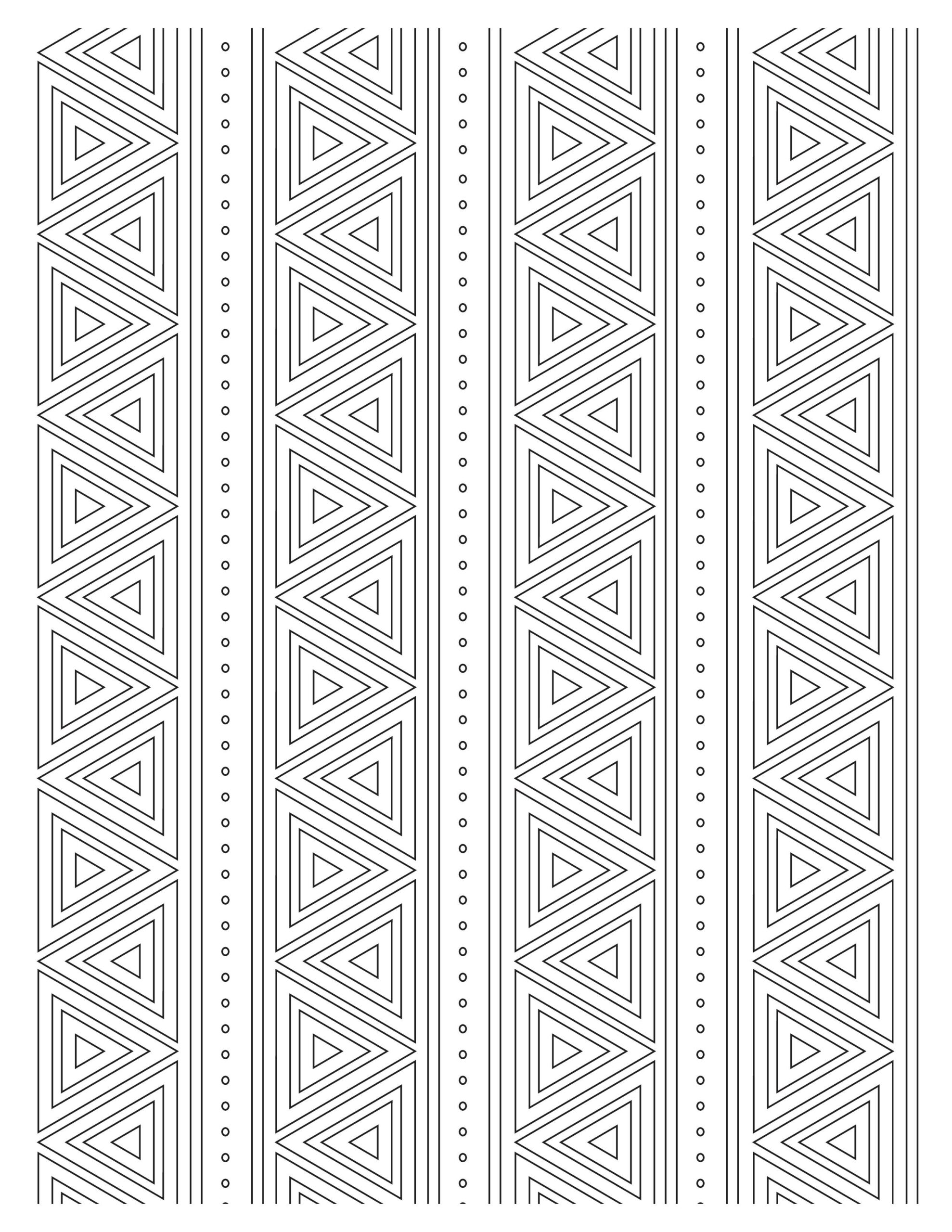 African Design Coloring Pages | Cultural Patterns to Color