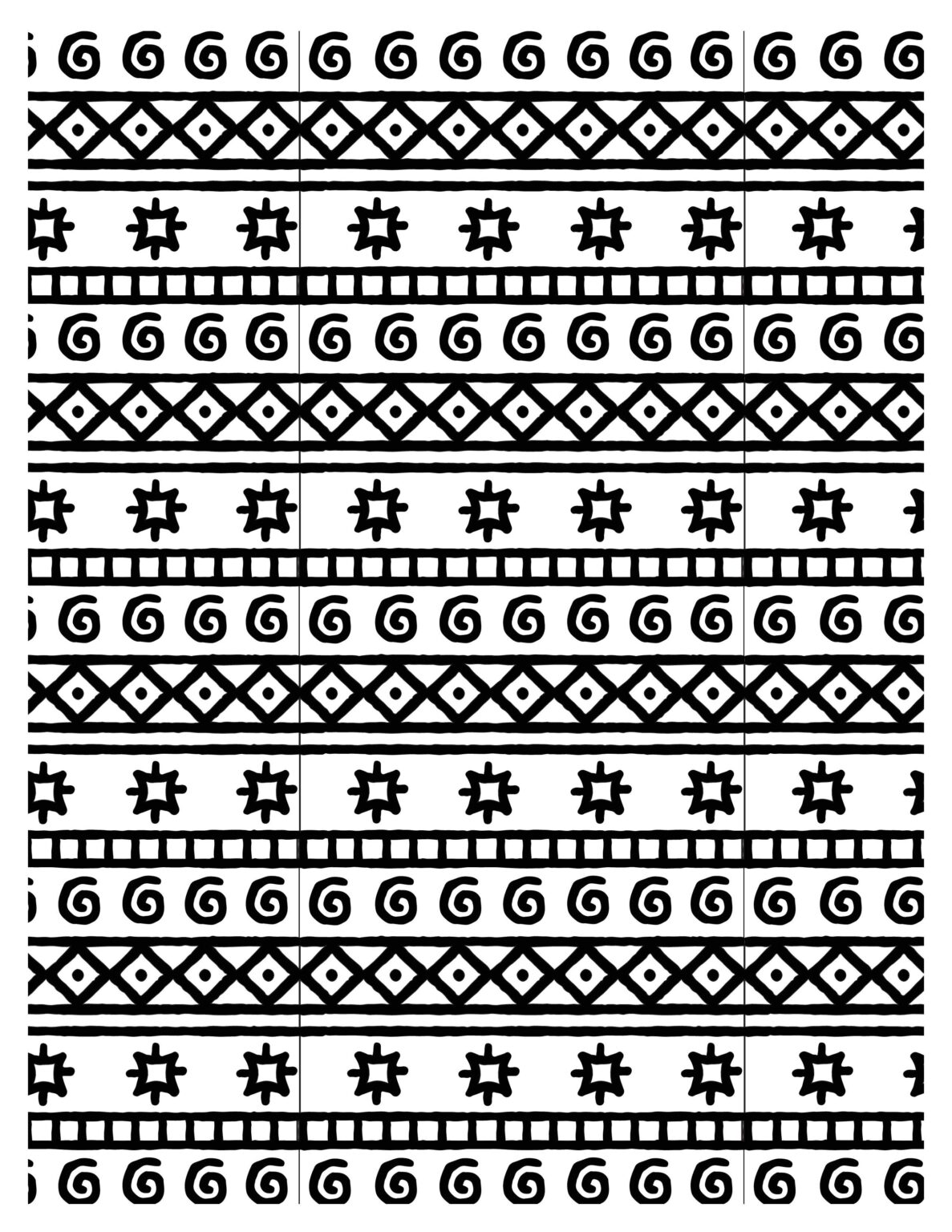 African Design Coloring Pages | Cultural Patterns to Color
