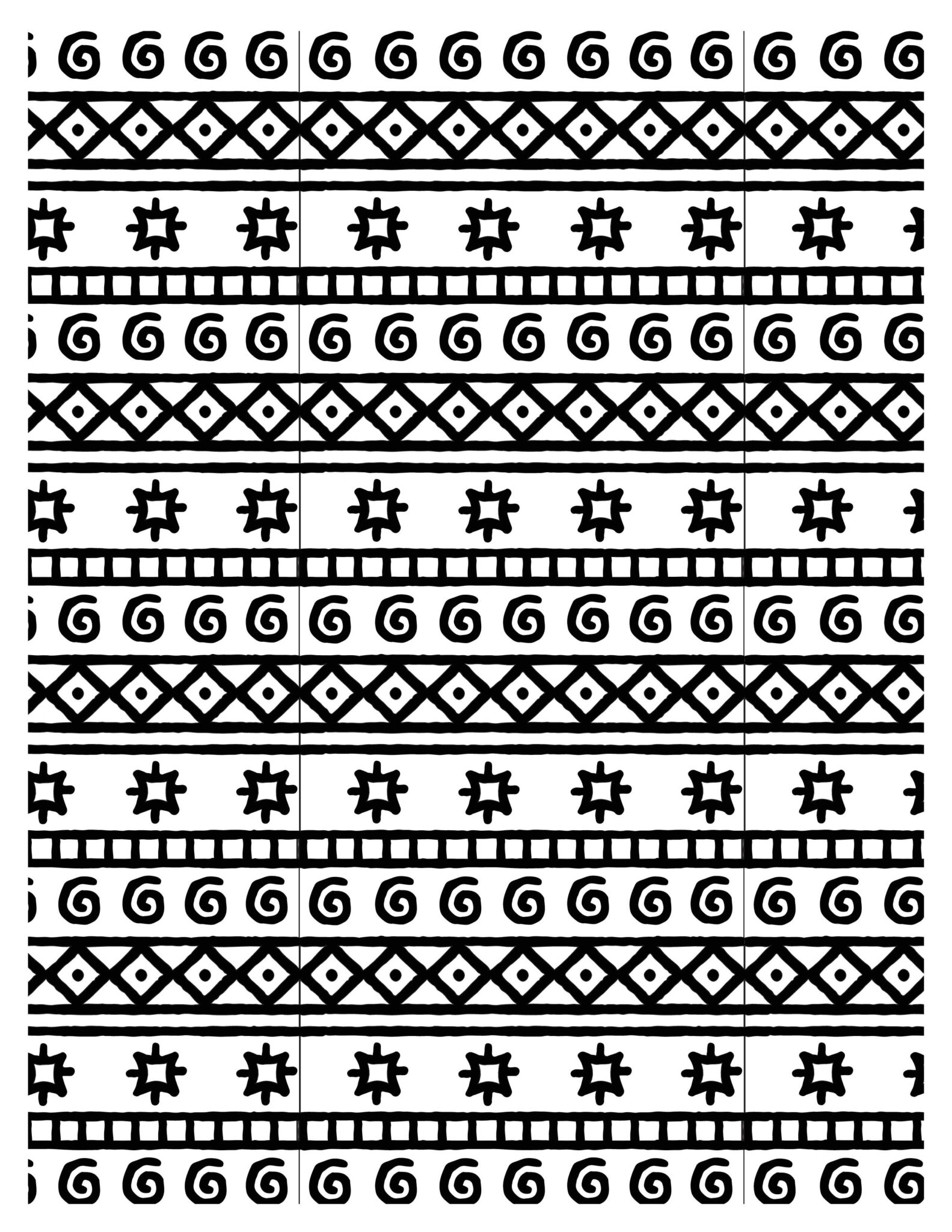 African Design Coloring Pages | Cultural Patterns to Color