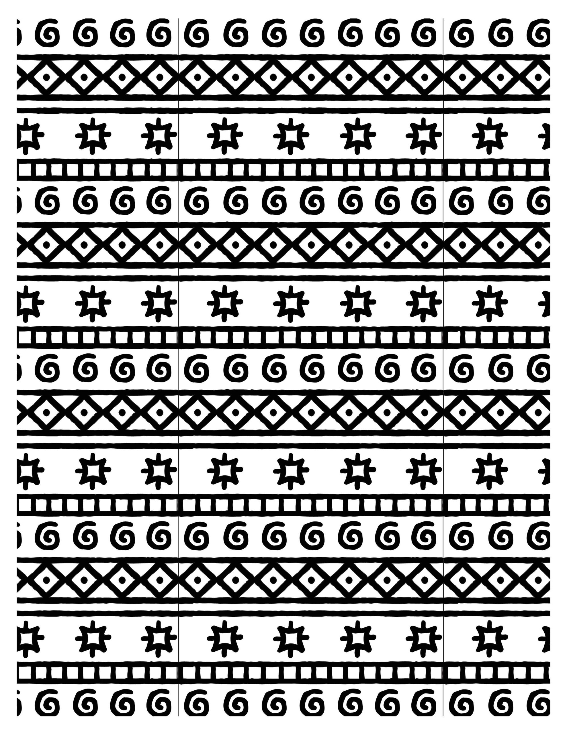 African Design Coloring Pages | Cultural Patterns to Color