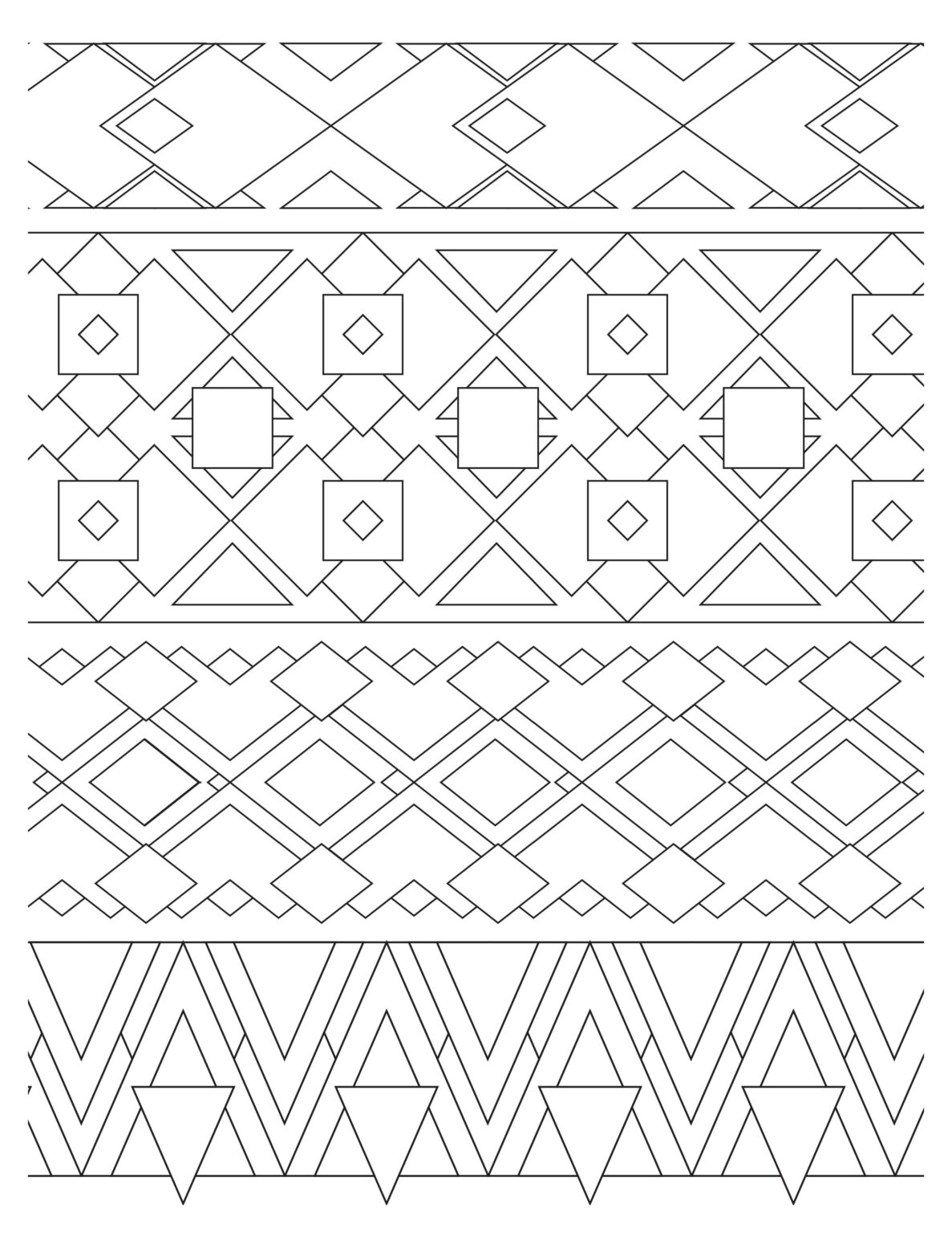 African Design Coloring Pages | Cultural Patterns to Color