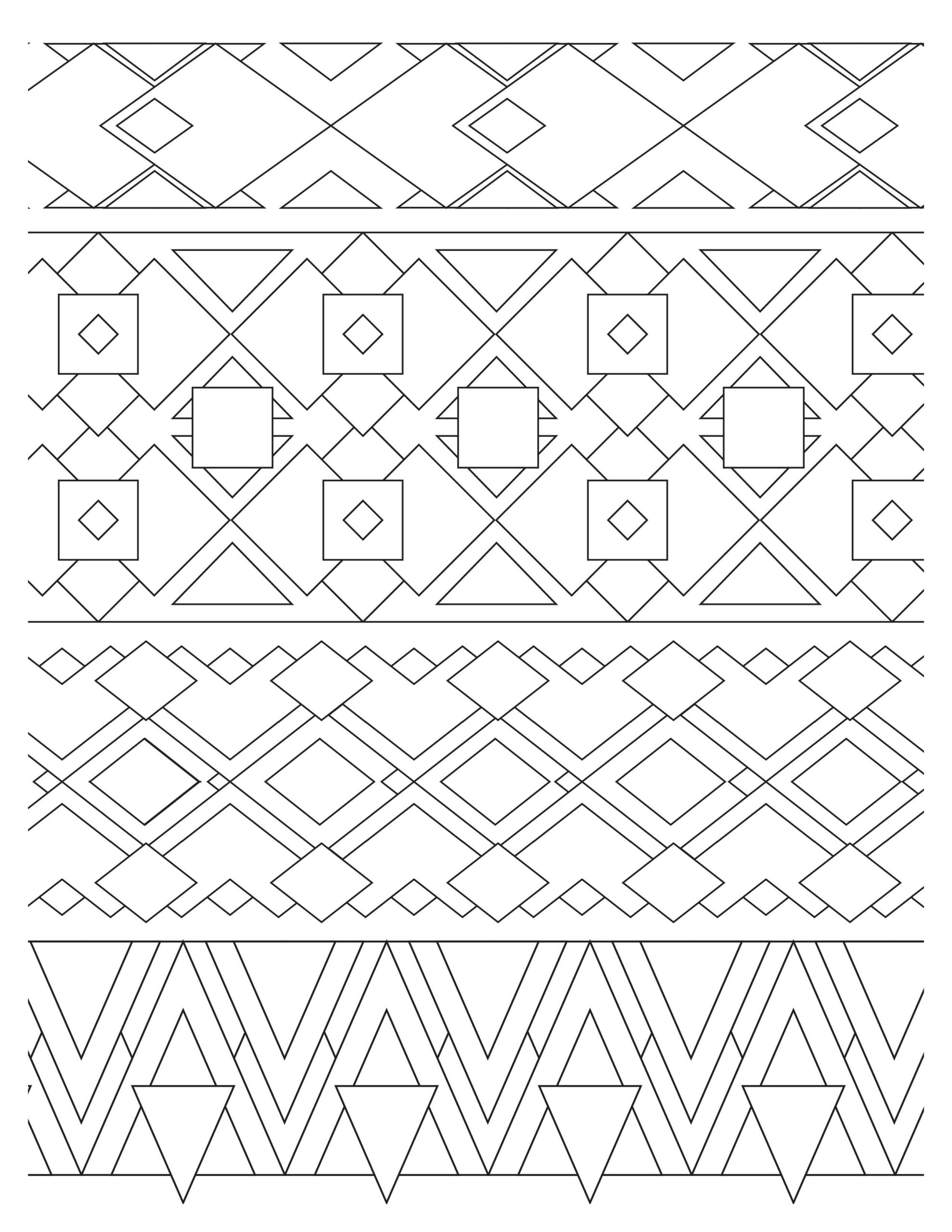 African Design Coloring Pages | Cultural Patterns to Color