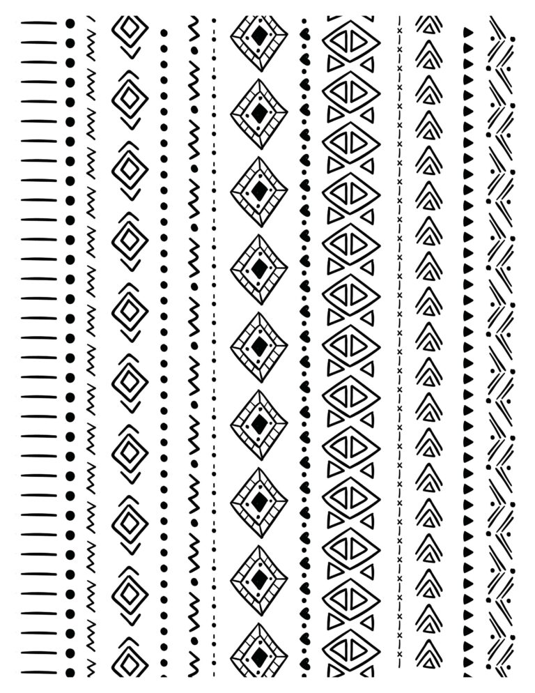 African Design Coloring Pages | Cultural Patterns to Color