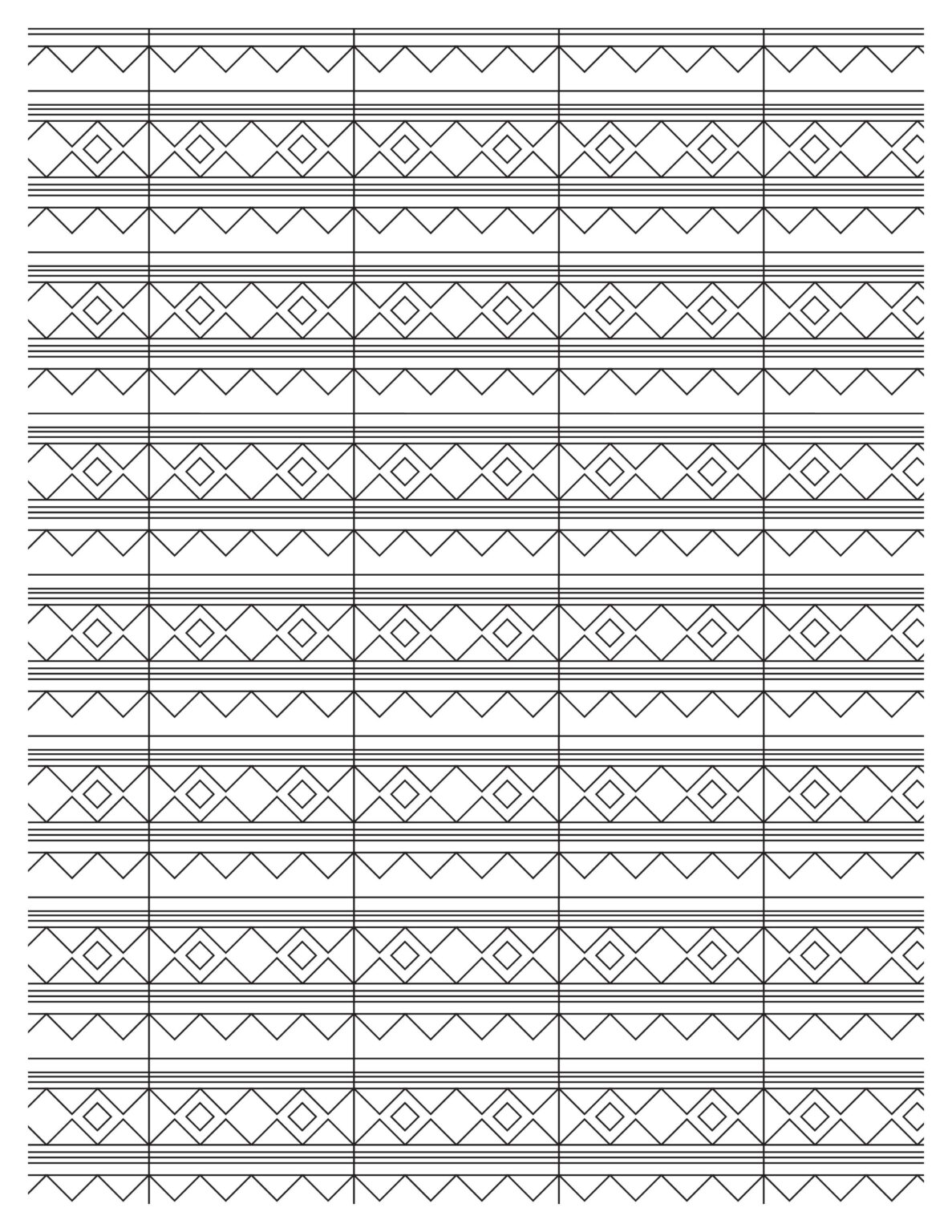 African Design Coloring Pages | Cultural Patterns to Color