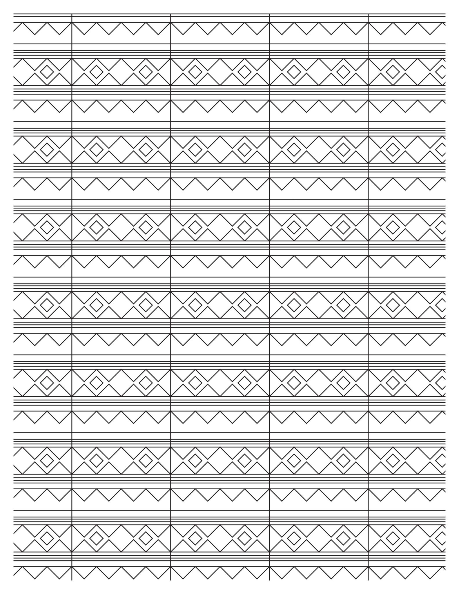 African Design Coloring Pages | Cultural Patterns to Color