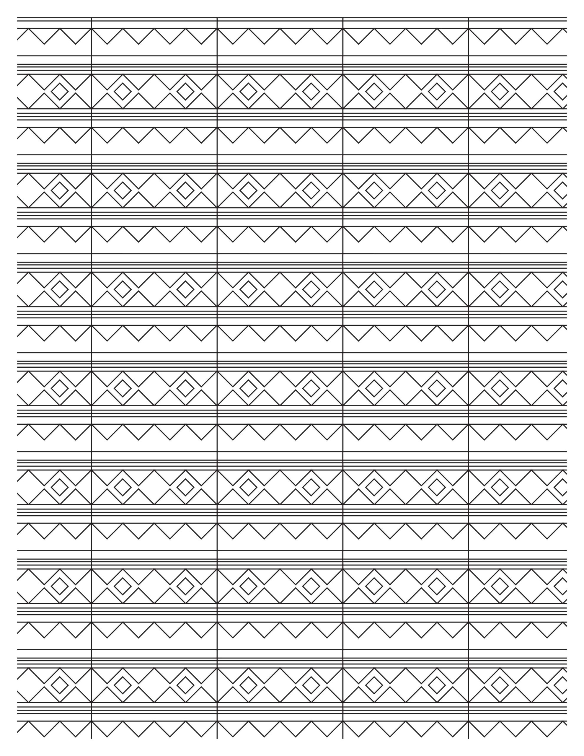 African Design Coloring Pages | Cultural Patterns to Color