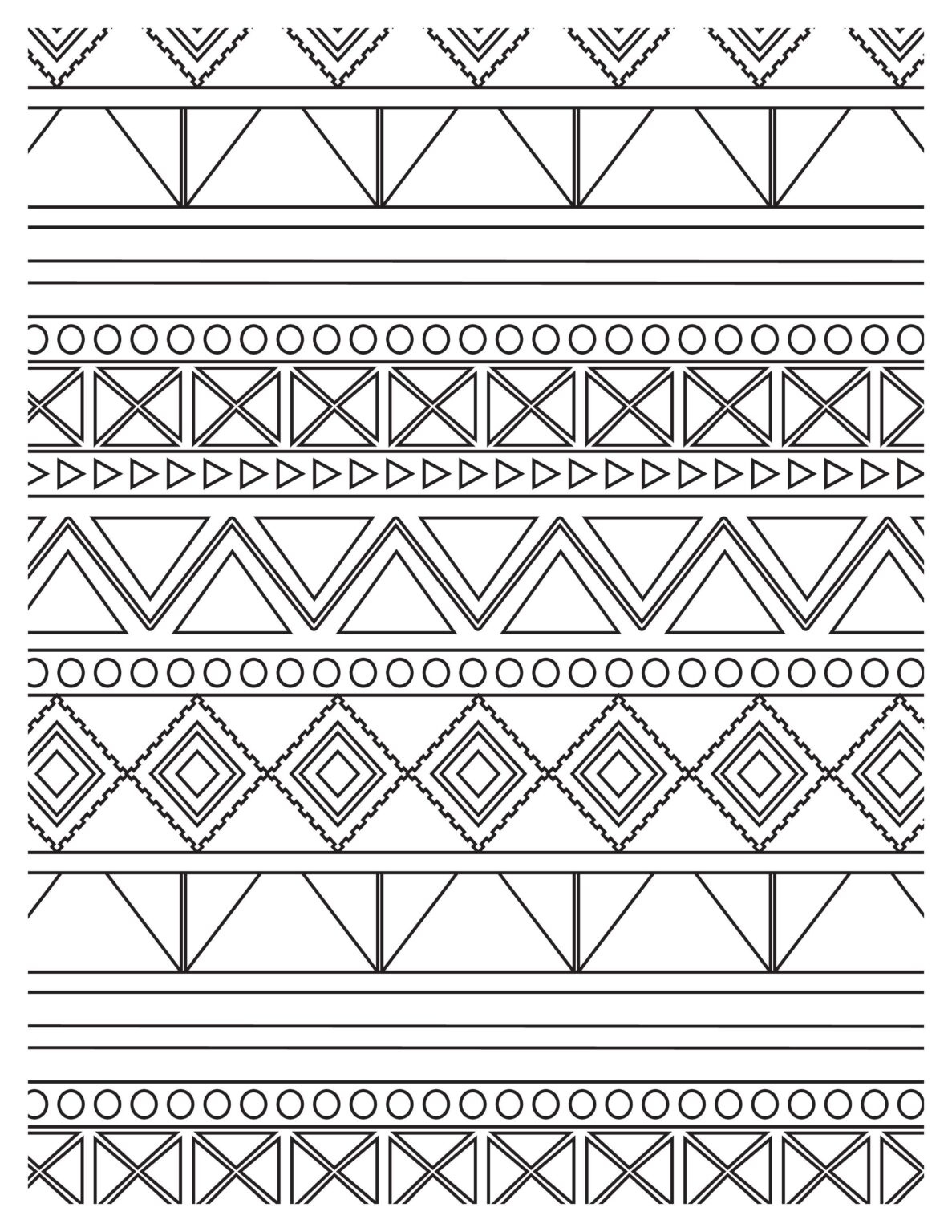 African Design Coloring Pages | Cultural Patterns to Color