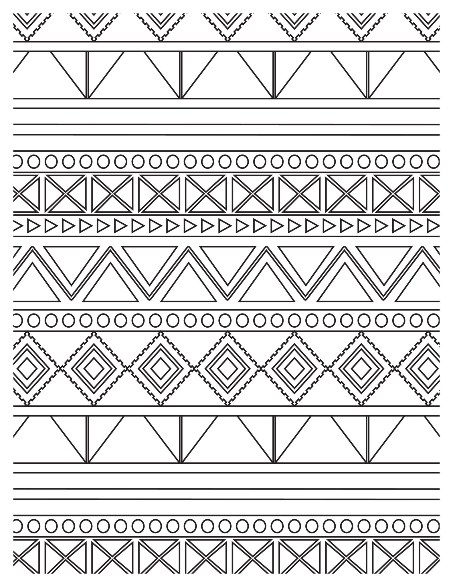 African Design Coloring Pages | Cultural Patterns to Color