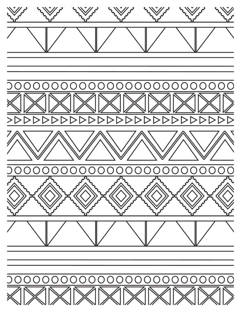 African Design Coloring Pages | Cultural Patterns to Color