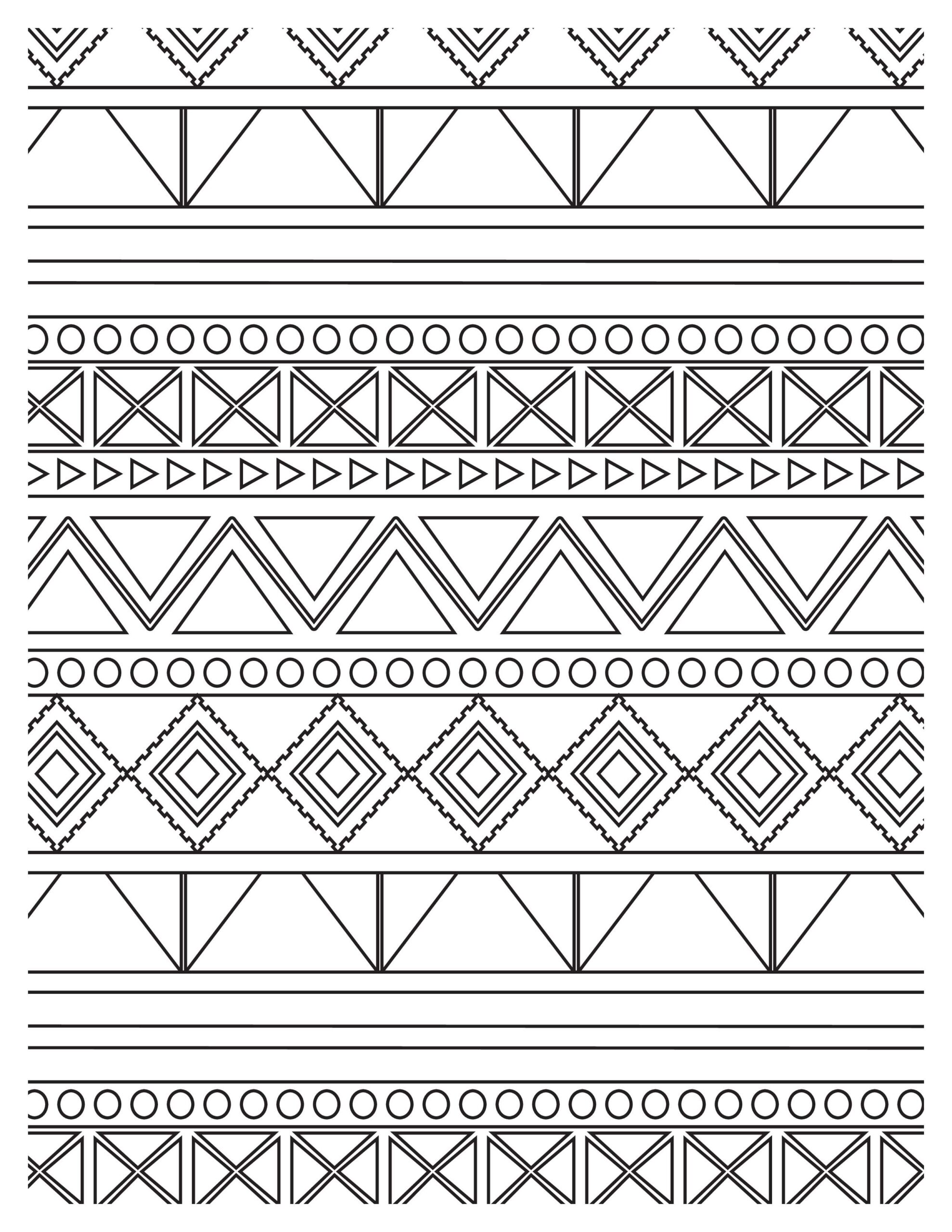 African Design Coloring Pages | Cultural Patterns to Color