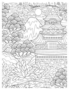 Zen Garden Coloring Page | Relax & Create