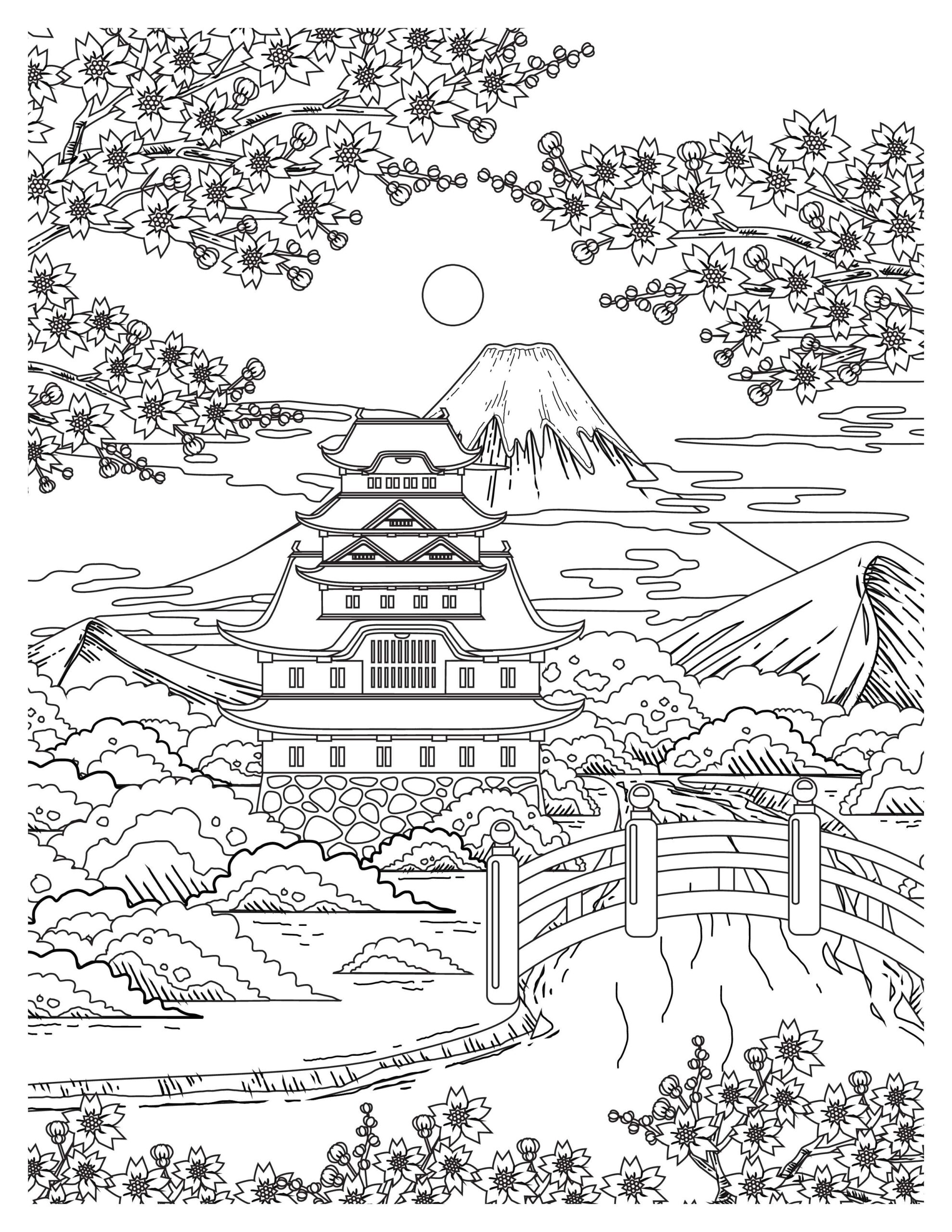 Zen Garden Coloring Page | Relax & Create