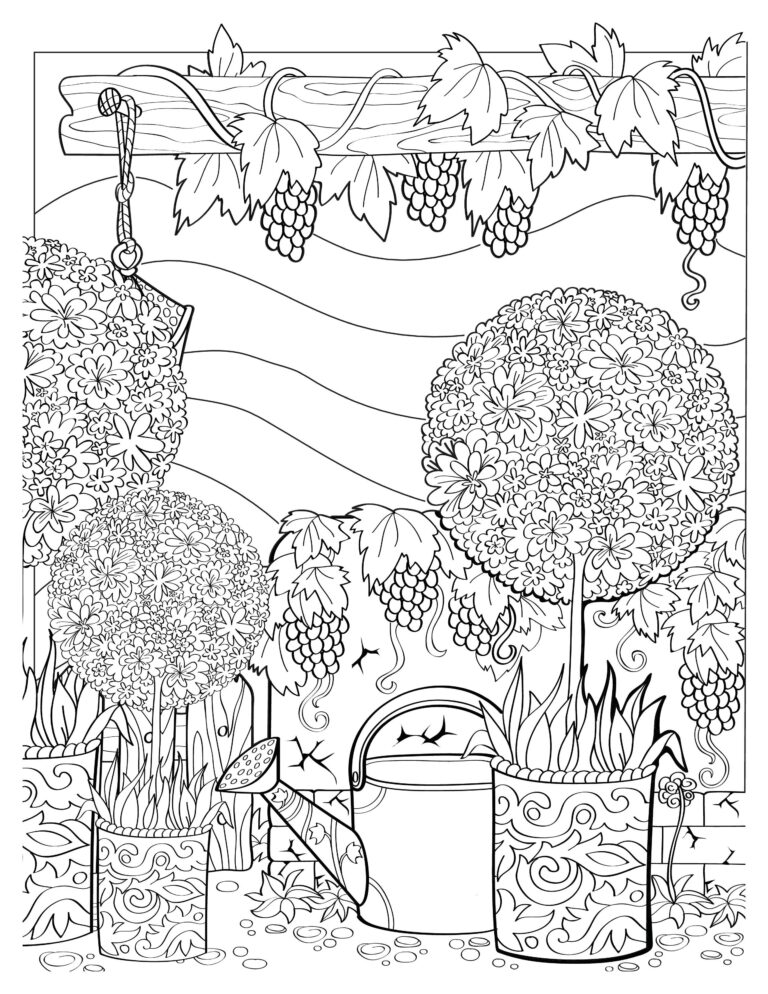 Zen Garden Coloring Page | Relax & Create