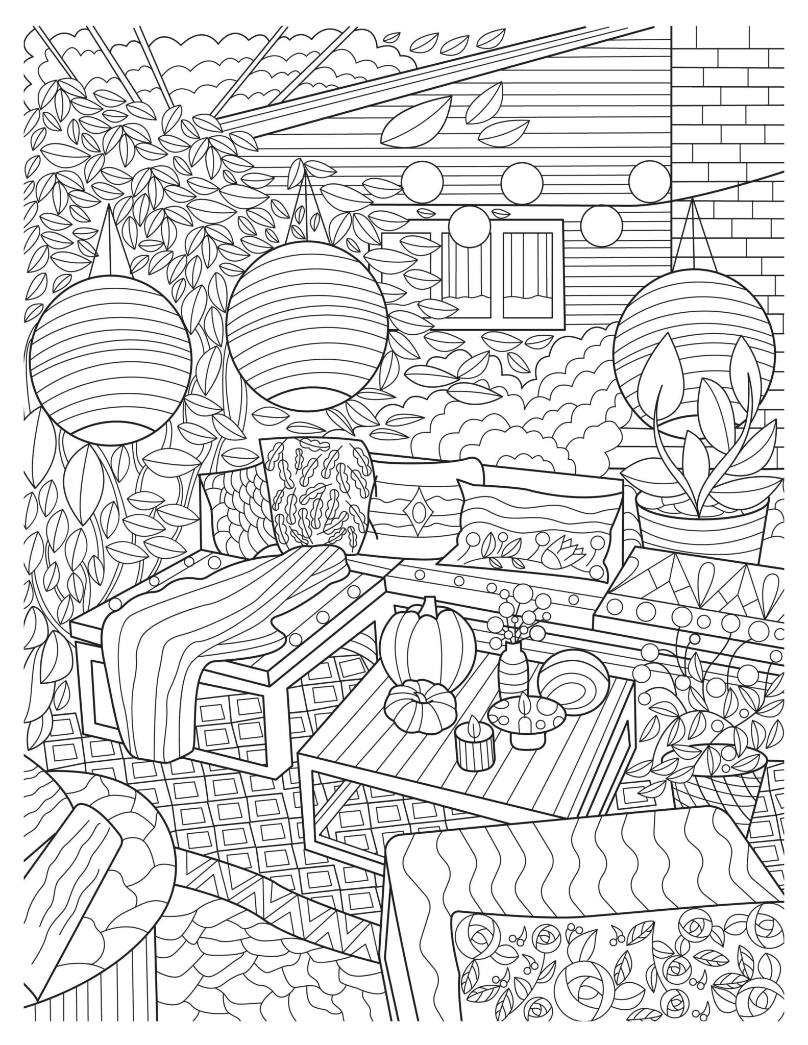 Zen Garden Coloring Page | Relax & Create