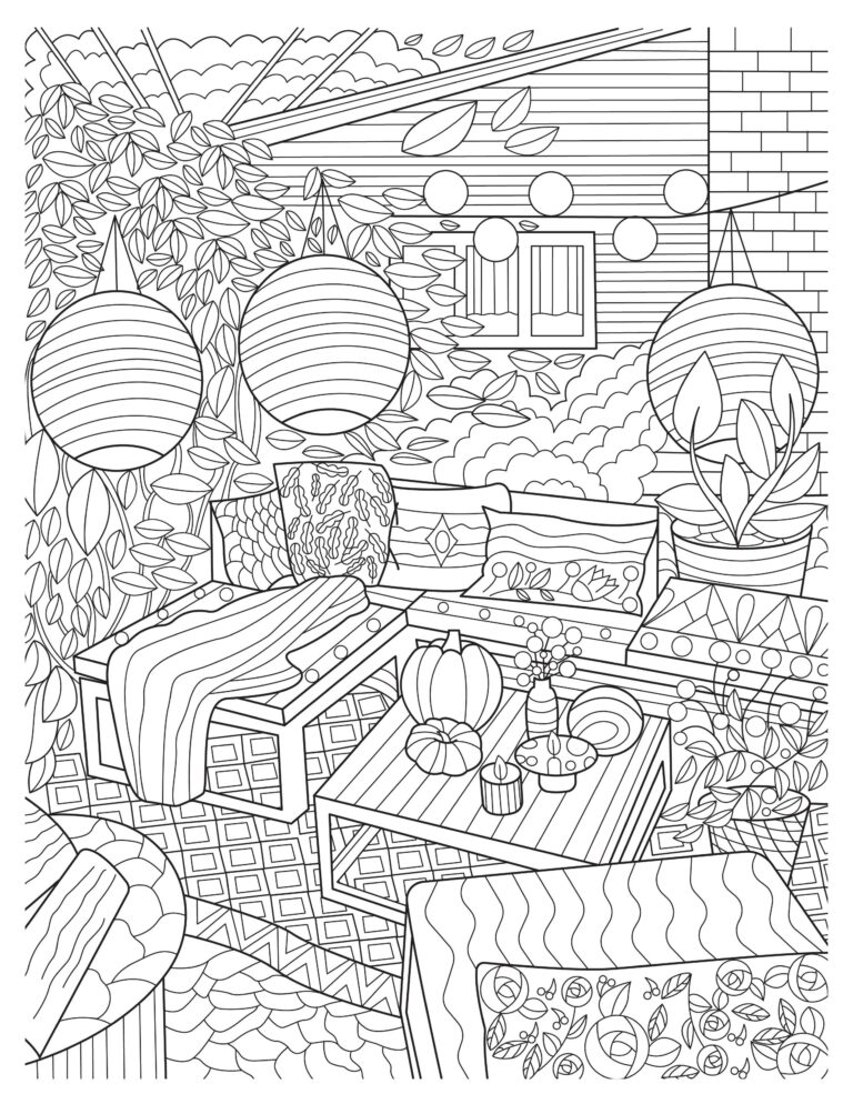 Zen Garden Coloring Page | Relax & Create