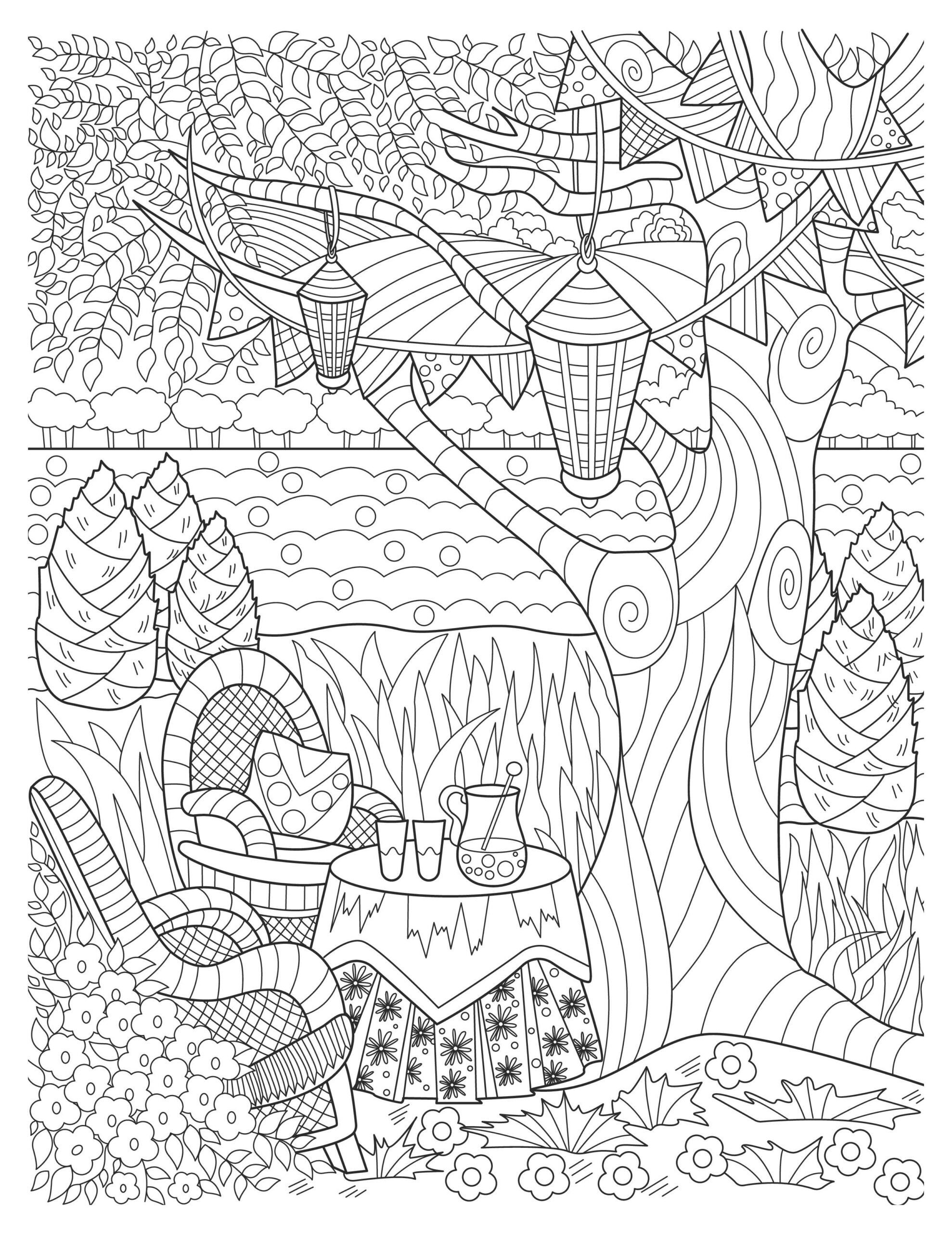Zen Garden Coloring Page | Relax & Create