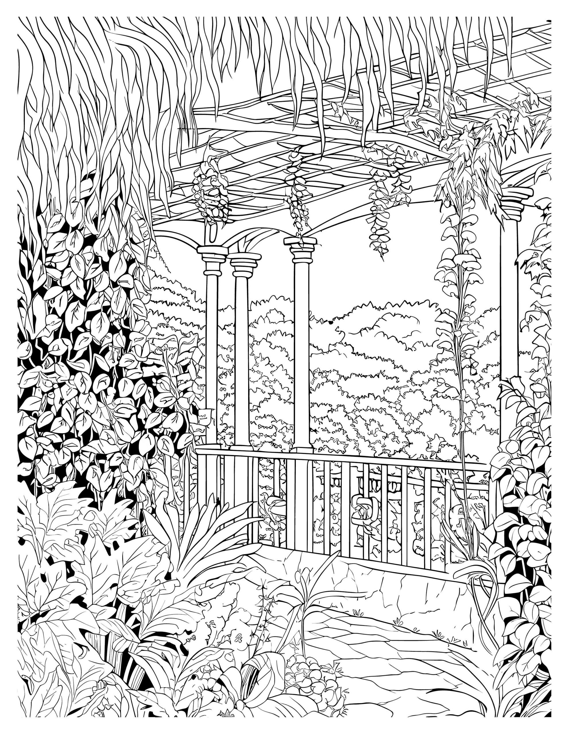 Zen Garden Coloring Page | Relax & Create