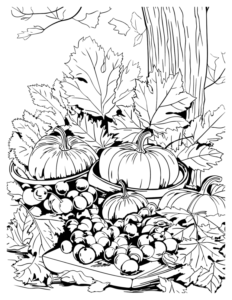Grateful Thanksgiving Coloring Pages: Festive Fun for All Ages