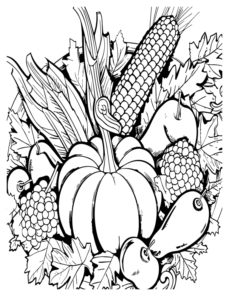 Grateful Thanksgiving Coloring Pages: Festive Fun for All Ages
