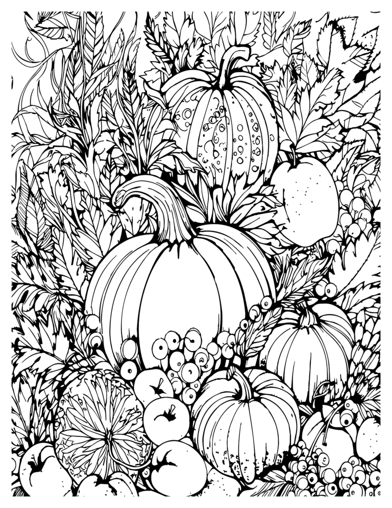 Grateful Thanksgiving Coloring Pages: Festive Fun for All Ages