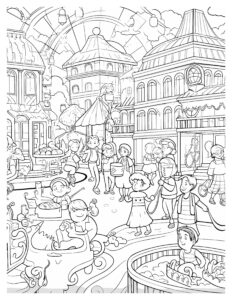 City Life Adventure Coloring Pages | Explore, Color, Create