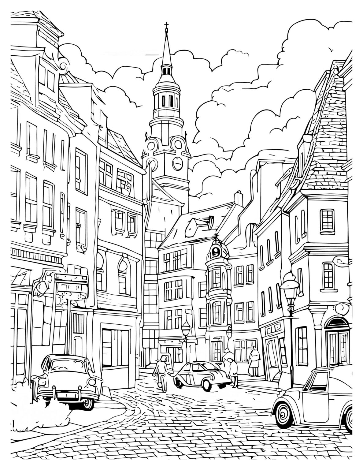 City Life Adventure Coloring Pages | Explore, Color, Create