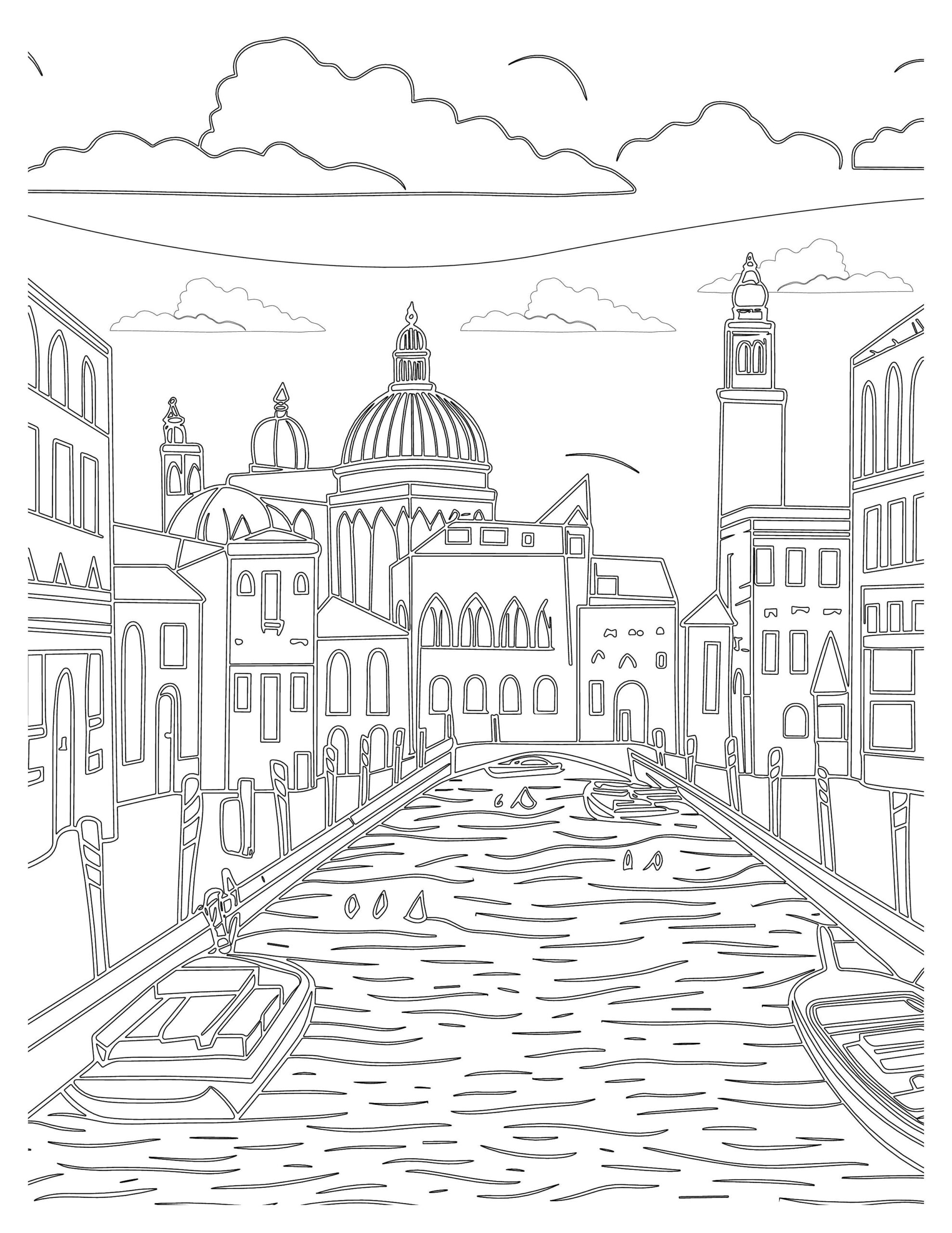 City Life Adventure Coloring Pages | Explore, Color, Create