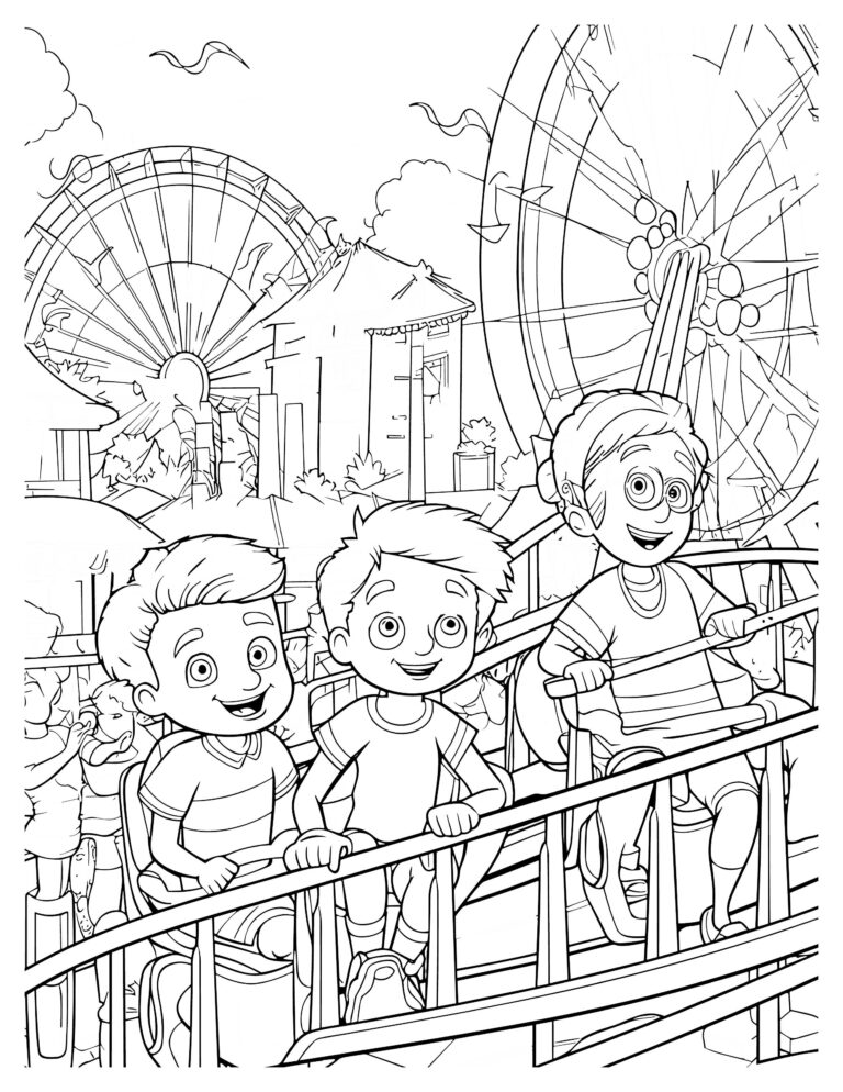 City Life Adventure Coloring Pages | Explore, Color, Create