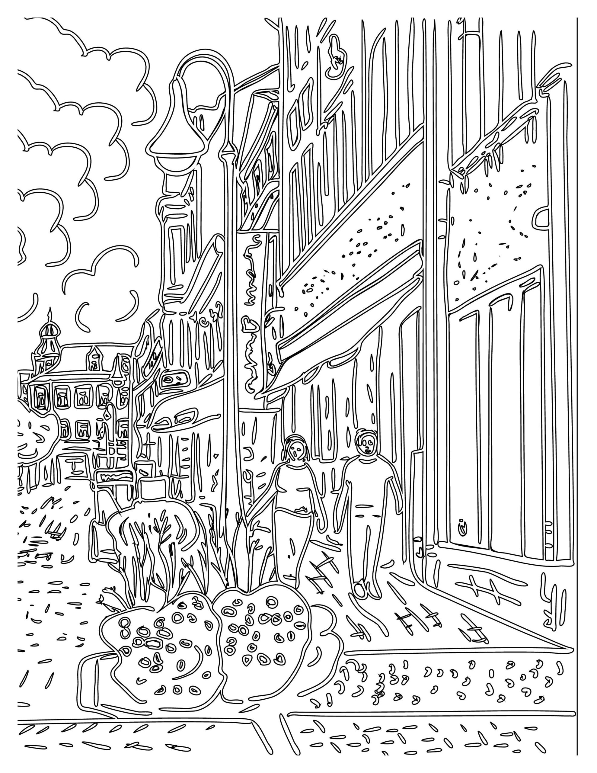 City Life Adventure Coloring Pages | Explore, Color, Create