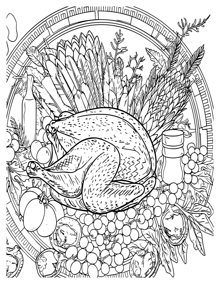 Grateful Thanksgiving Coloring Pages: Festive Fun for All Ages