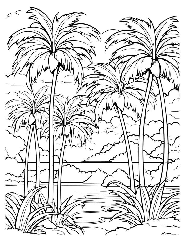 Vacation Vibes Coloring Pages: Find Your Relaxation
