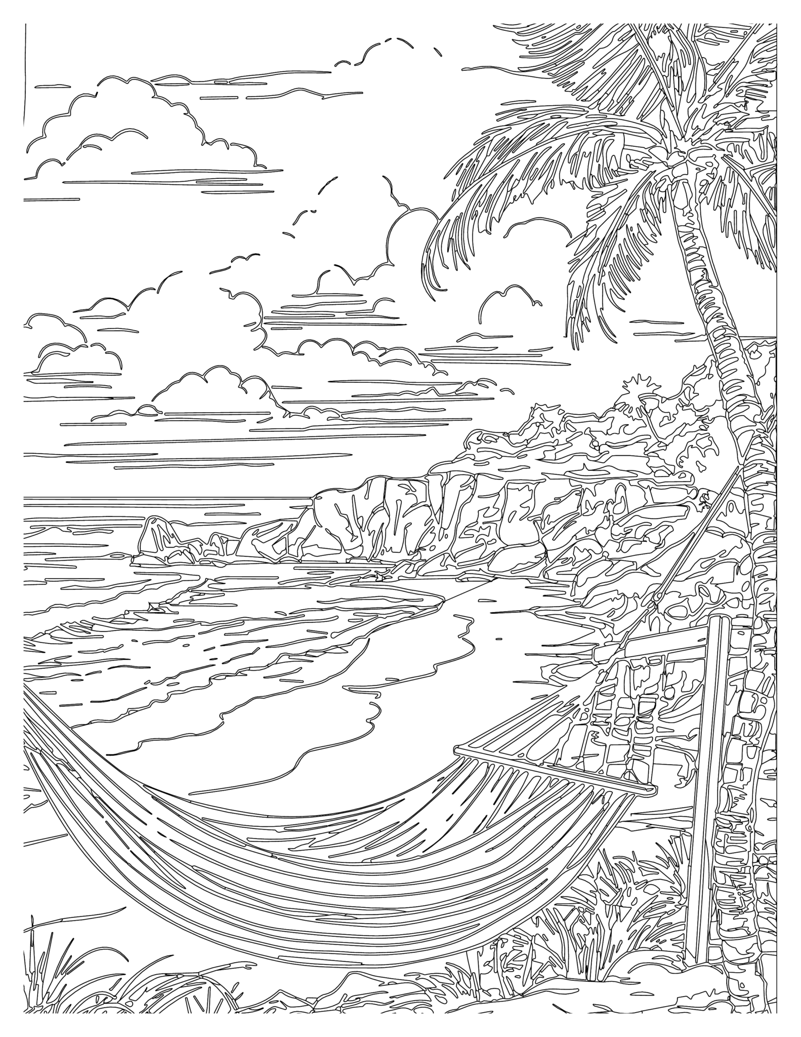 Vacation Vibes Coloring Pages: Find Your Relaxation
