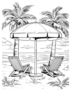 Vacation Vibes Coloring Pages: Find Your Relaxation