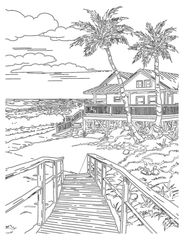 Vacation Vibes Coloring Pages: Find Your Relaxation