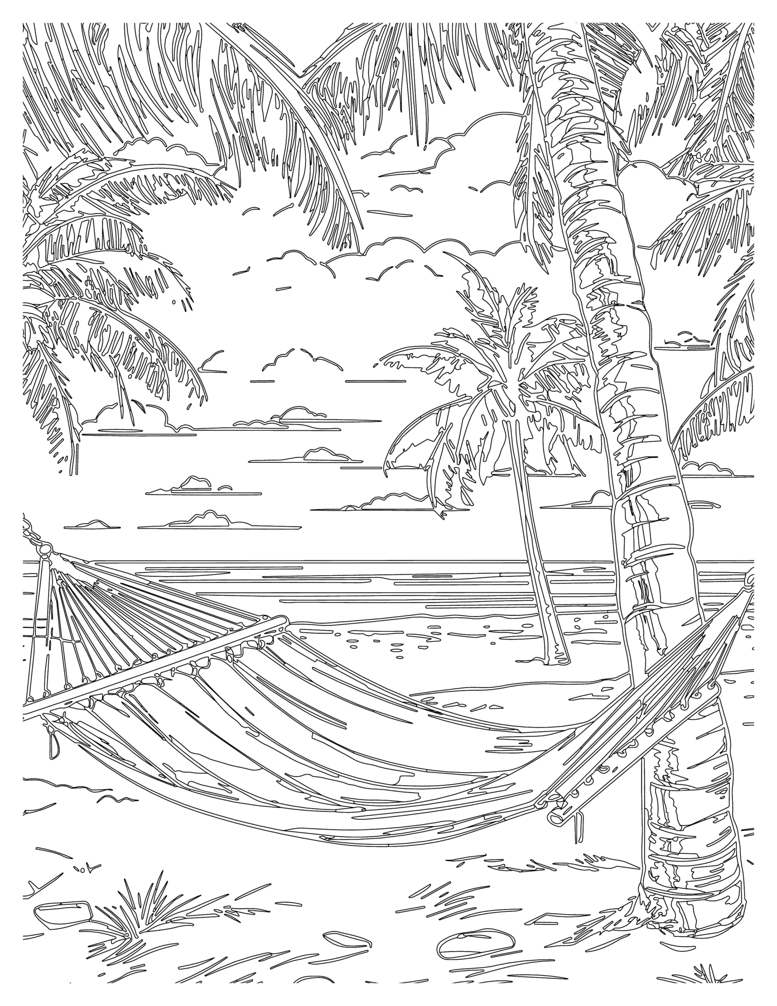 Vacation Vibes Coloring Pages: Find Your Relaxation