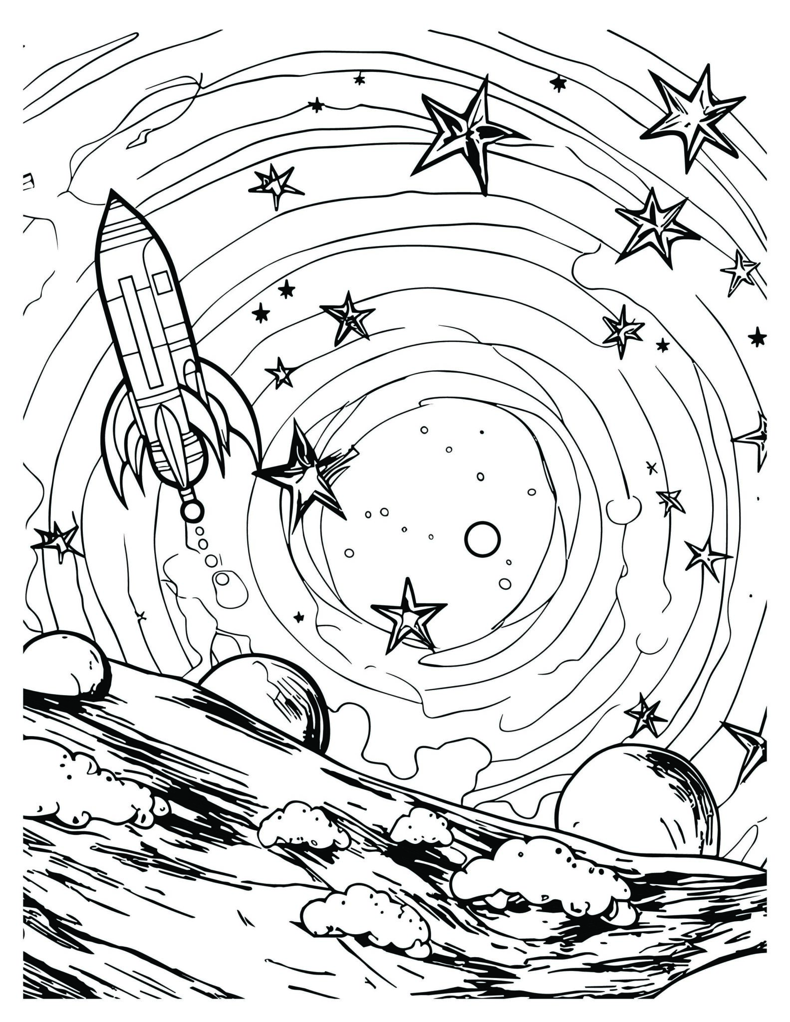 Journey Through Space Coloring Pages | Explore the Cosmos