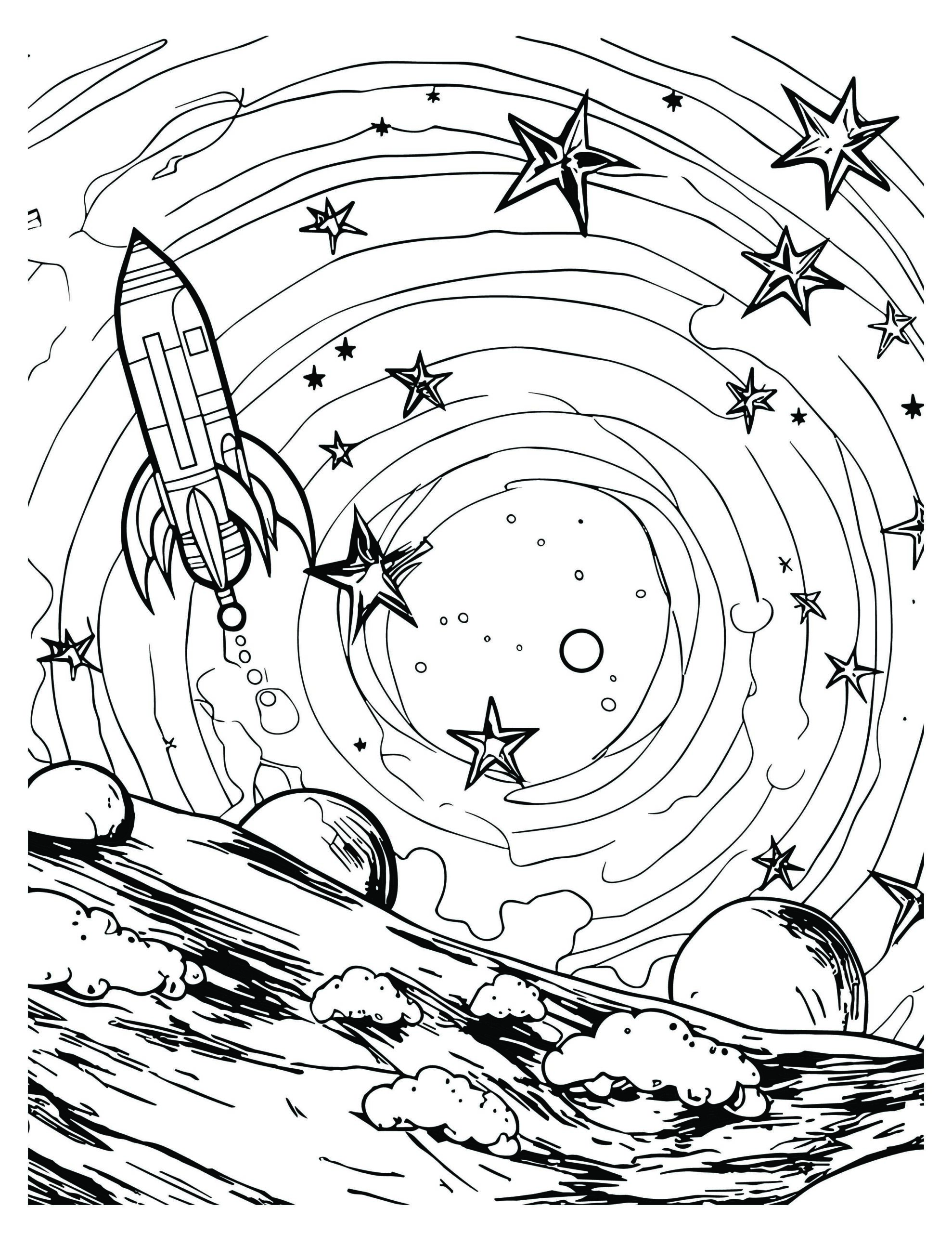 Journey Through Space Coloring Pages | Explore the Cosmos