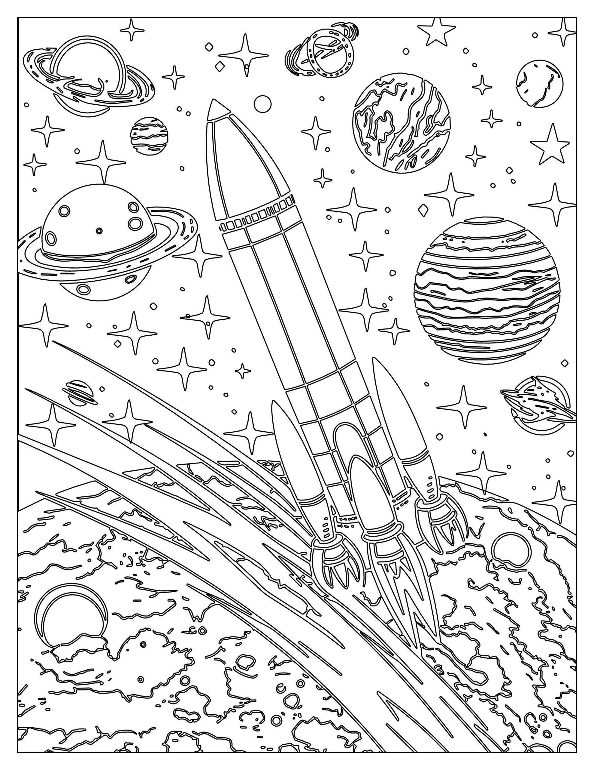 Journey Through Space Coloring Pages | Explore the Cosmos