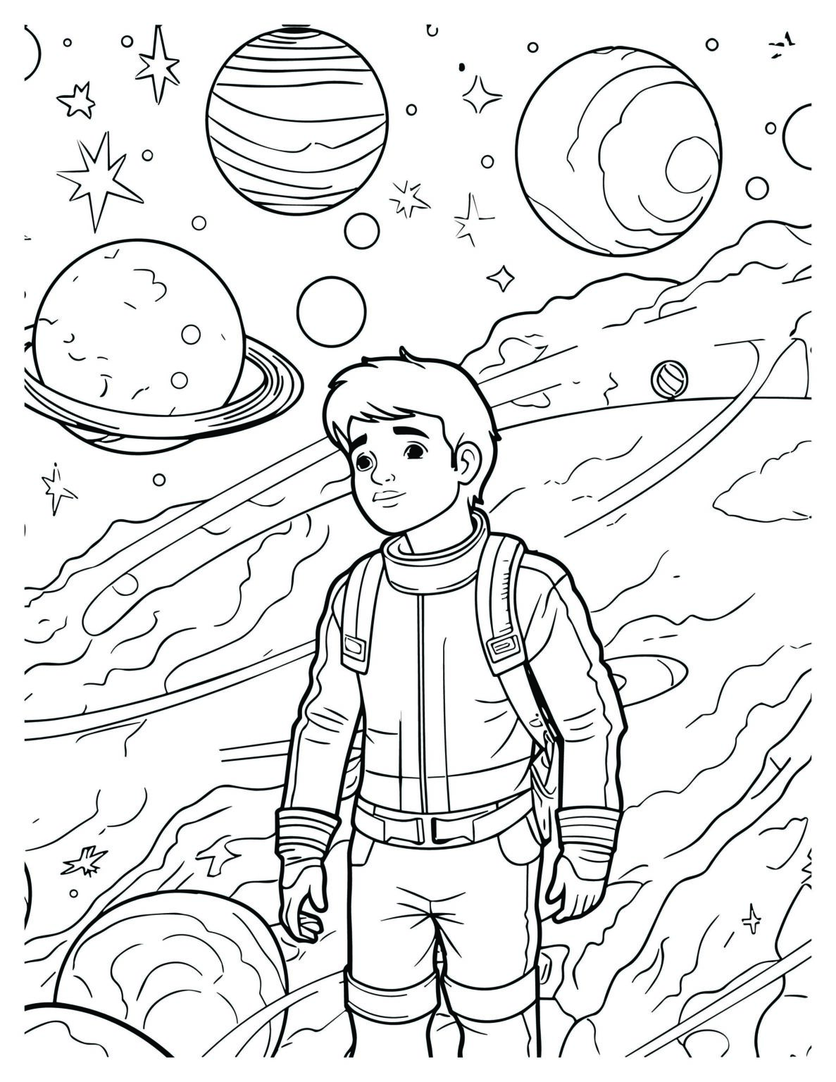 Journey Through Space Coloring Pages | Explore the Cosmos