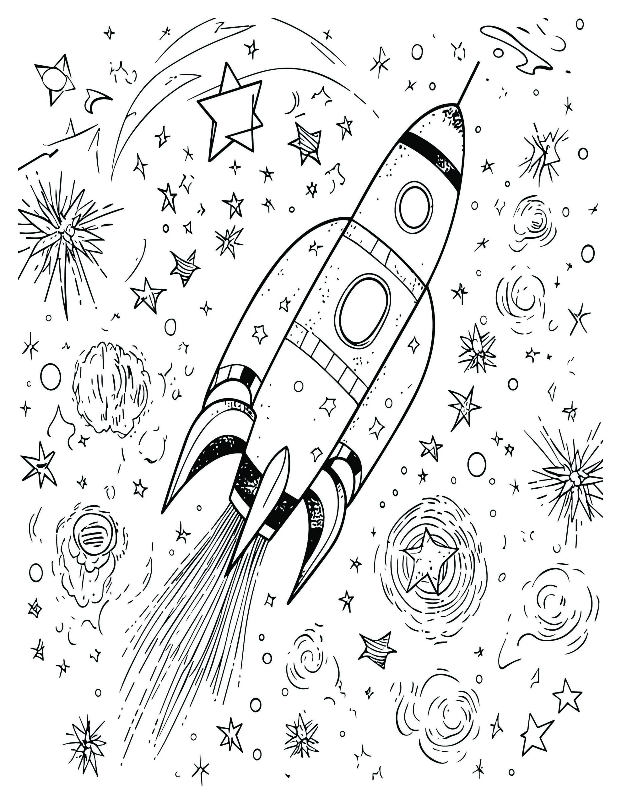 Journey Through Space Coloring Pages | Explore the Cosmos