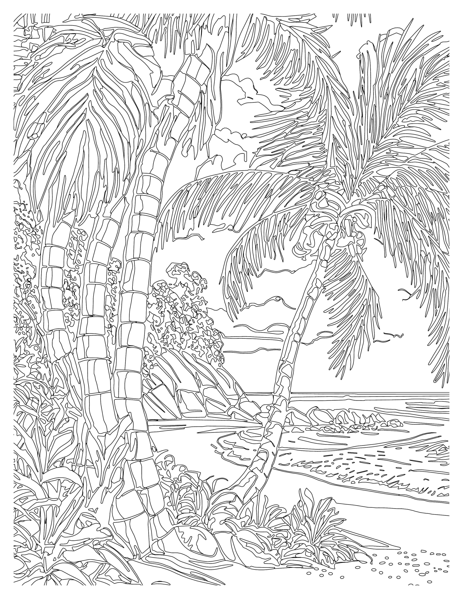 Vacation Vibes Coloring Pages: Find Your Relaxation