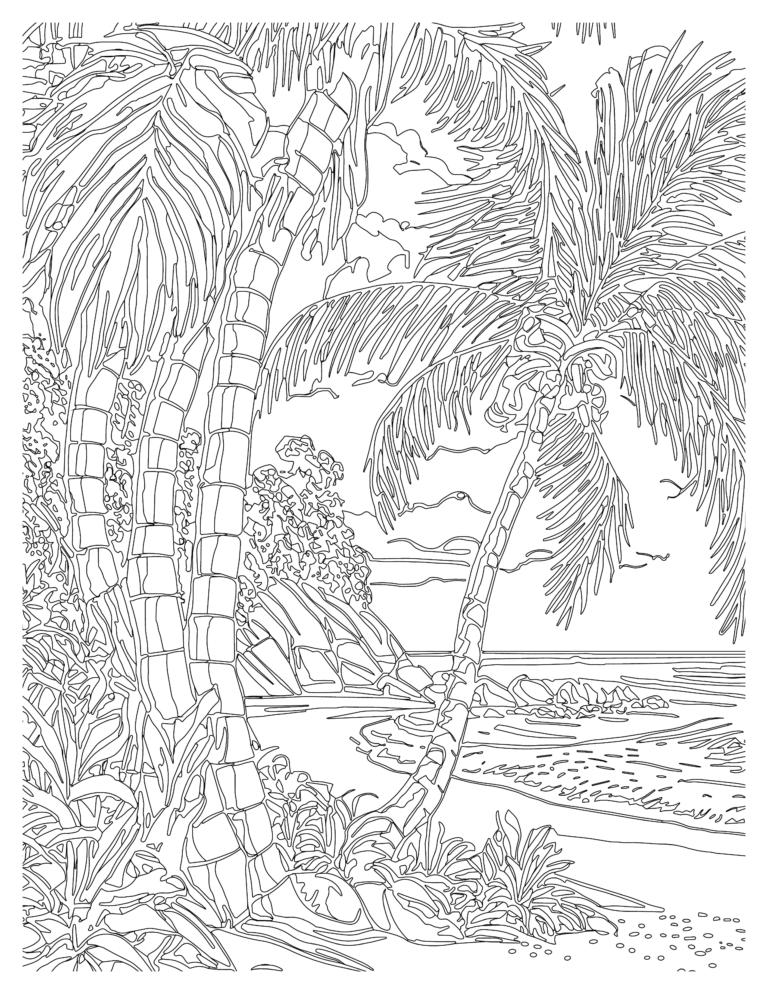 Vacation Vibes Coloring Pages: Find Your Relaxation
