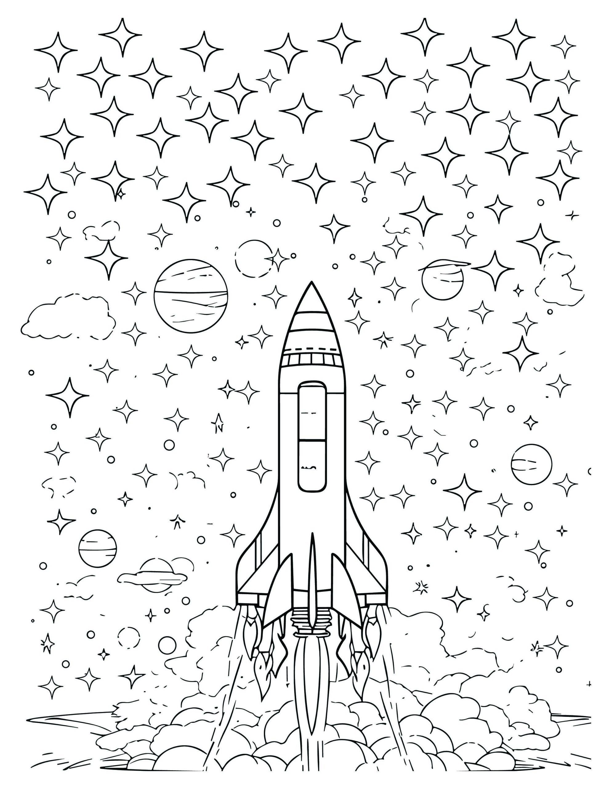Journey Through Space Coloring Pages | Explore the Cosmos