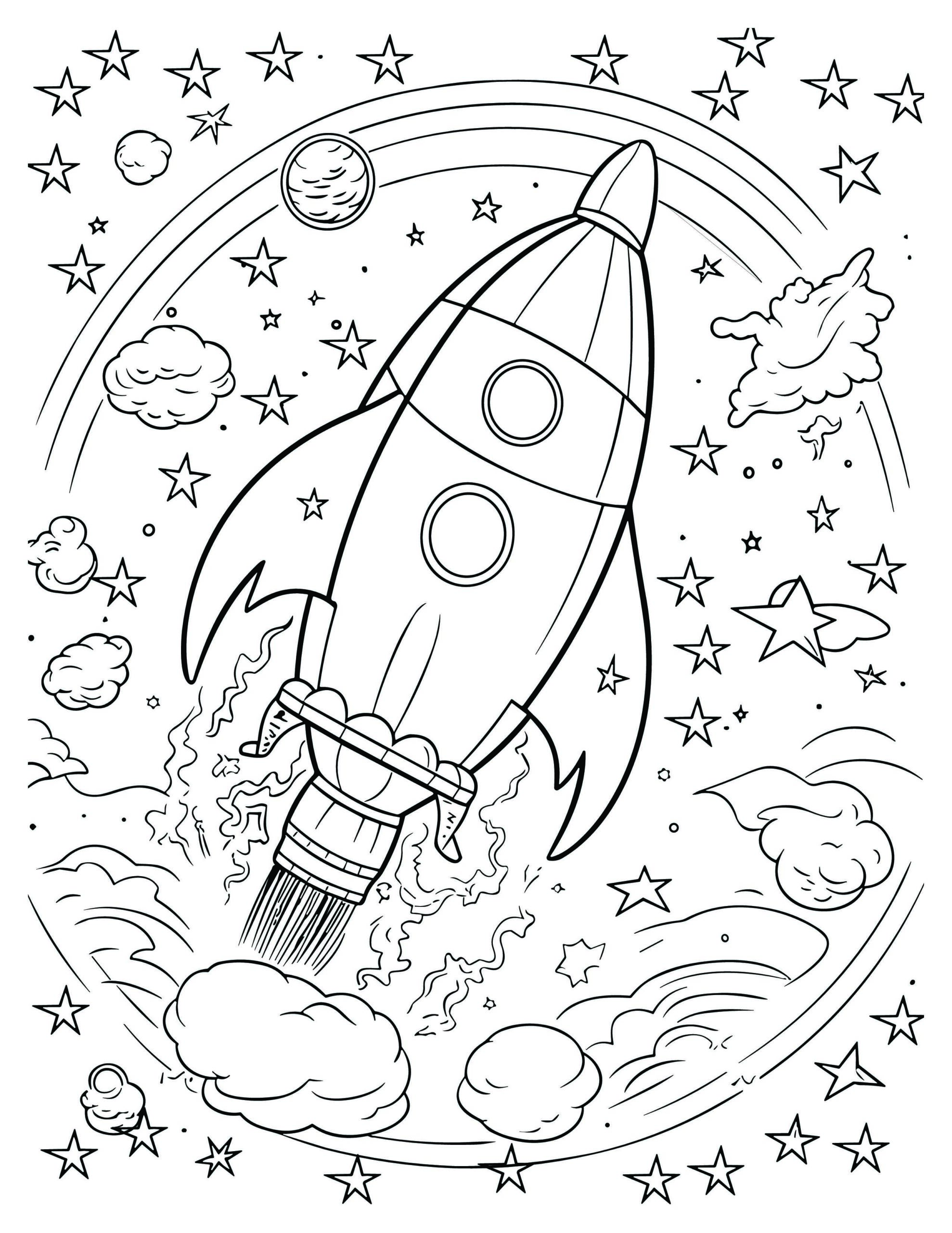 Journey Through Space Coloring Pages | Explore the Cosmos