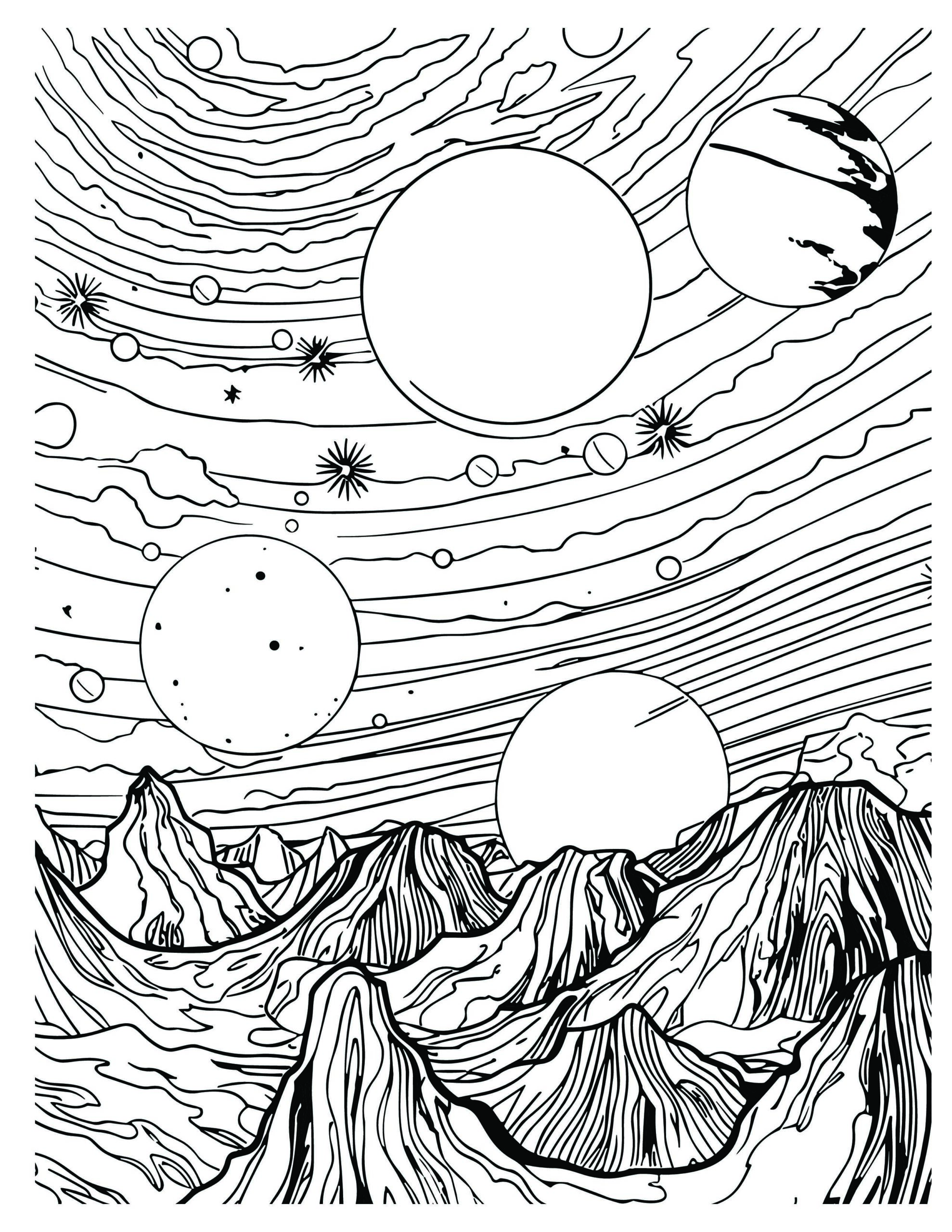 Journey Through Space Coloring Pages | Explore the Cosmos