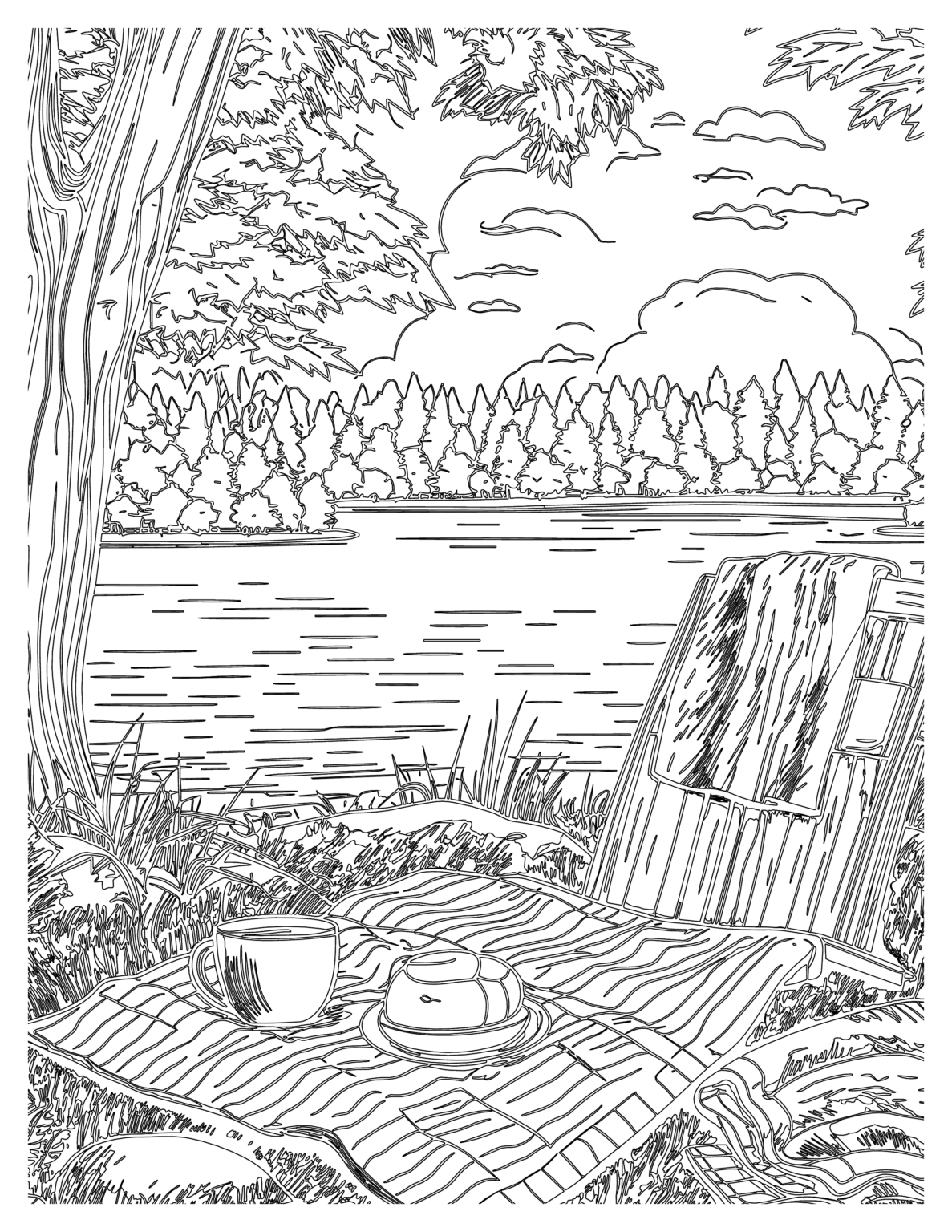 Vacation Vibes Coloring Pages: Find Your Relaxation