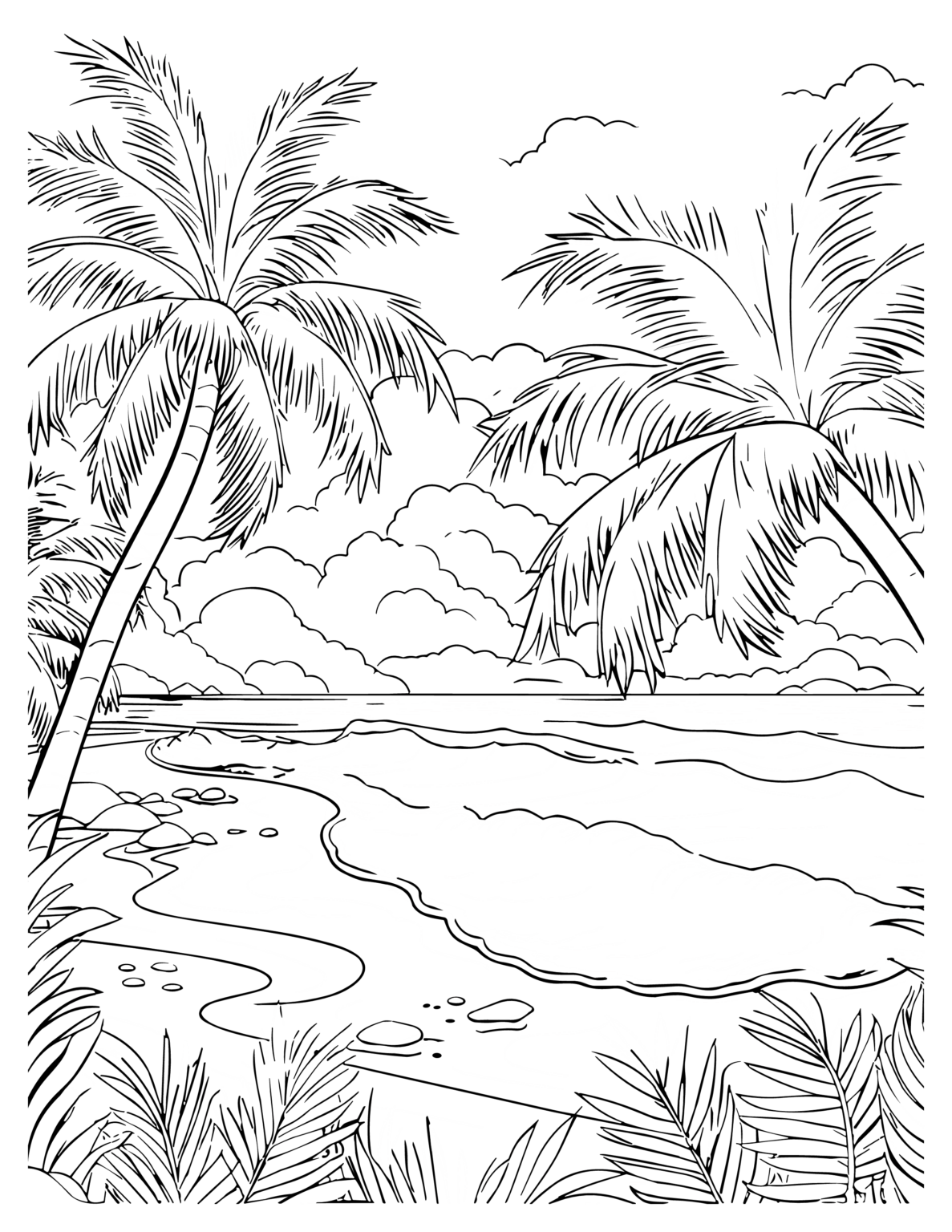 Vacation Vibes Coloring Pages: Find Your Relaxation