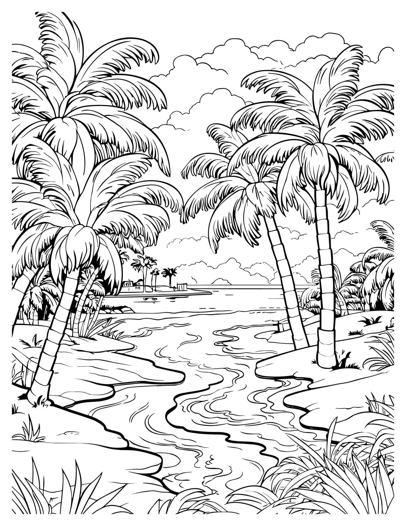 Vacation Vibes Coloring Pages: Find Your Relaxation